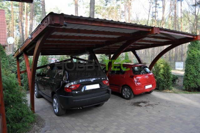 Přístřešek na auto v dřevěném provedení | hobbytec.cz